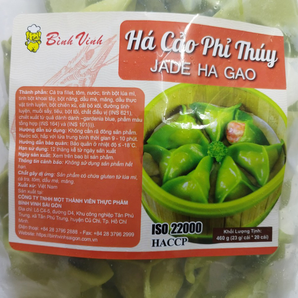 Há Cảo Phỉ Thúy Bình Vinh (Gói 460gr/20 Bánh)